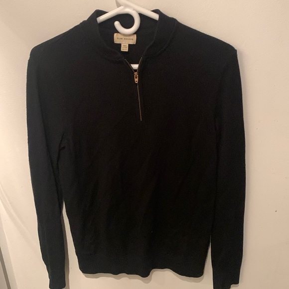 Club Monaco | Sweaters | Absolutely Stunning Black Club Monaco Quarter ...
